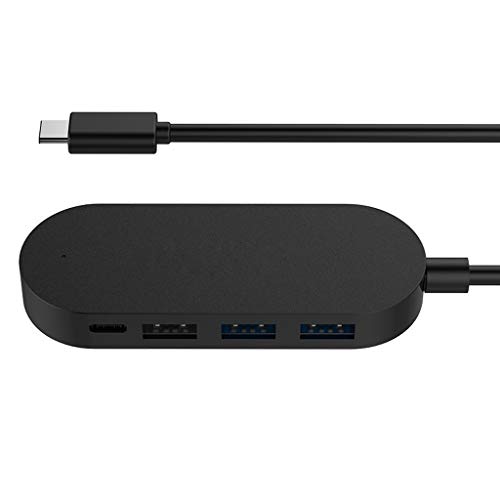 CUJUX One for Four Multi-Port Hub,Type-c to USB3.0 Splitter for MacBook Hub Extension USB-c Converter (Color : Black)