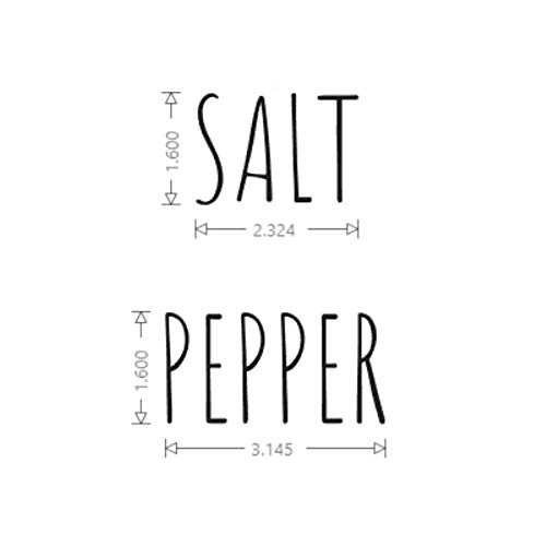 Salt and Pepper Shakers Jar Canister Can Container Sealed Pantry Labels Vinyl Decal Board Chalkboard Kitchen Coffee Sugar Tea Flour sticker storage Organizer Home
