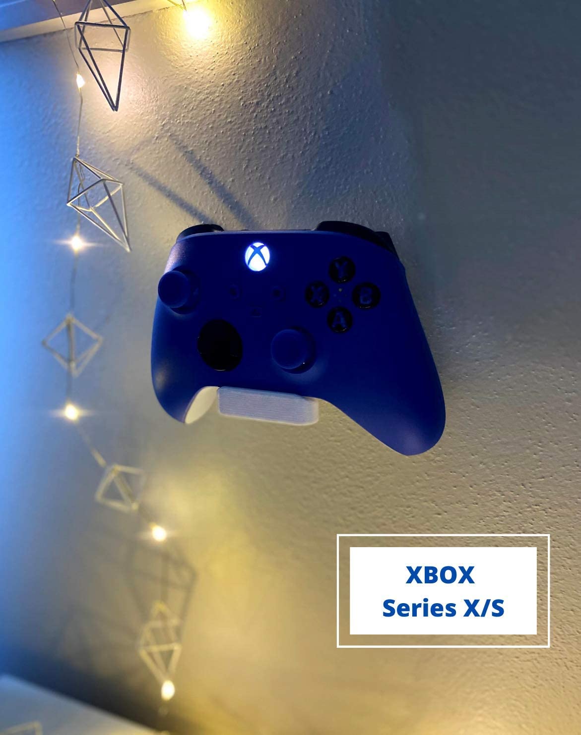 3d Lasers Lab [3 Pack] Holder Stand for XBOX ONE/Elite/Series X & S Controllers | Mount Anywhere with No Wall Damage | Organize Your Gaming Space | Anti-Slip Hangers (Black, 3)
