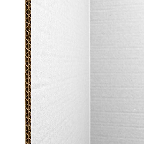 3 ft. Short White Temporary Cardboard Folding Screen - 4 Panels