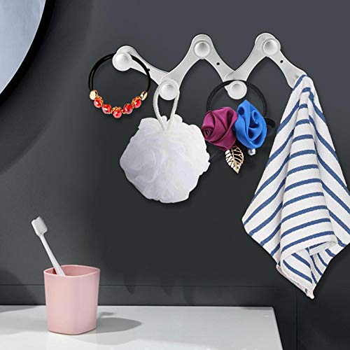 Bathroom Hanging Hook, Cloth Hanger Space Aluminum Wall Hanger, Retractable Hanging Hook, Hanging Hook for Towels Hanging Hook for Coats Door Hanger for Coats Rack for(Bright Sand)