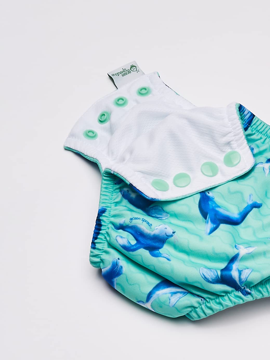 i Play Boys Reusable Absorbent Baby Swim Diapers Seafoam Sea Lions 4T