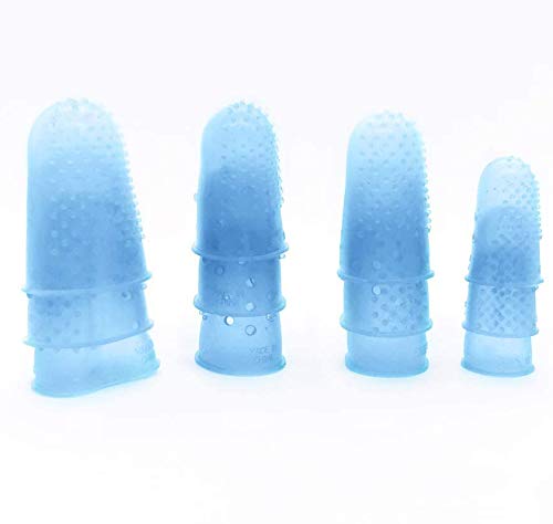 12 Silicone FINGERTIPS Assorted Sizes Finger Tips Tough Office Supplies Product