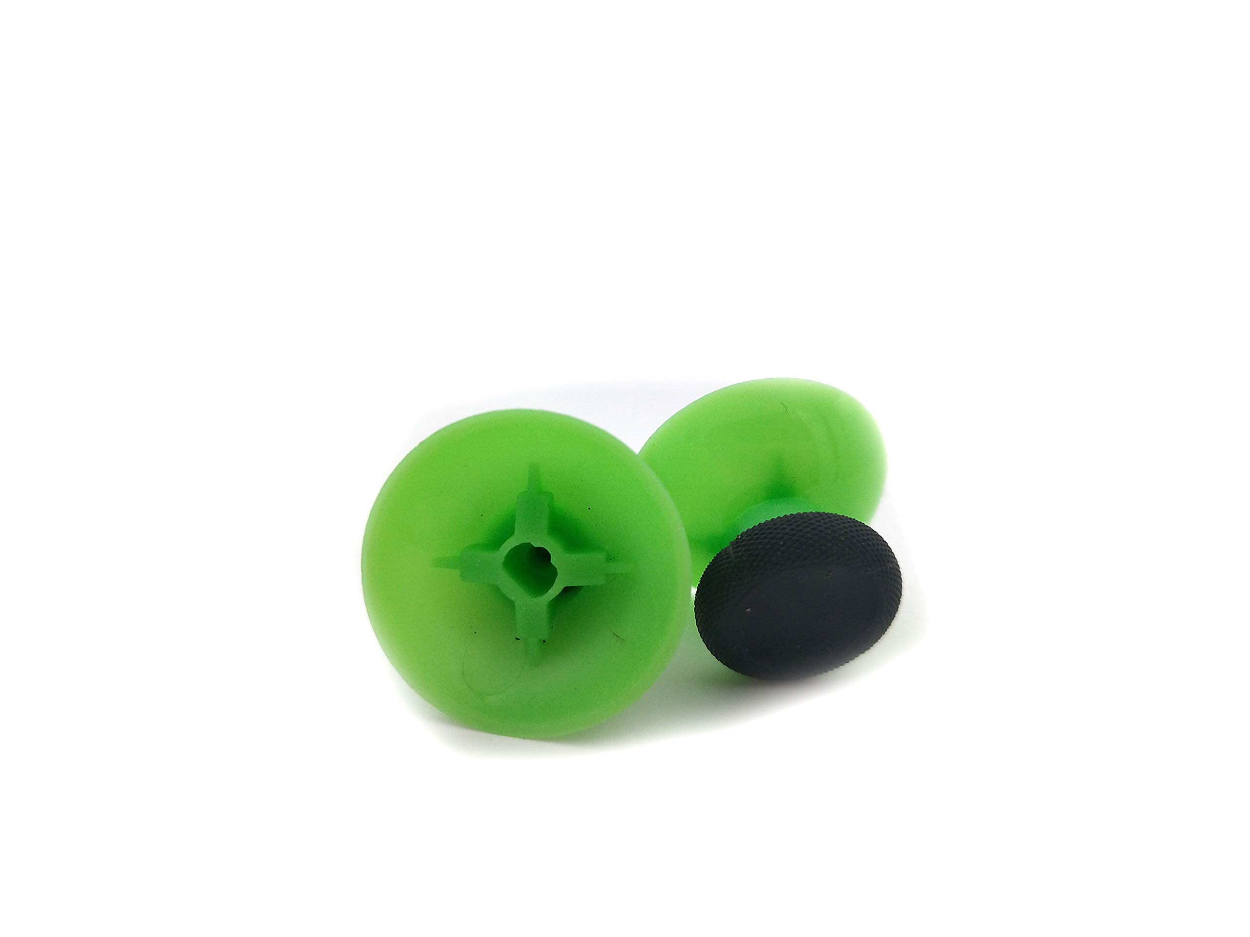 2 x 3D Analog Thumb Stick Joystick Thumbstick Cap Cover for Xbox one Slim S Controller Replacemnet (Green-Black)