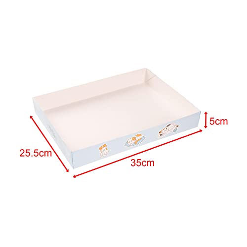 AWHAO Disposable Cat Litter Box Litter Pan Kitty Travel Toilet Potty Toilet for Indoor Cats, Blue 35x25.5x5cm