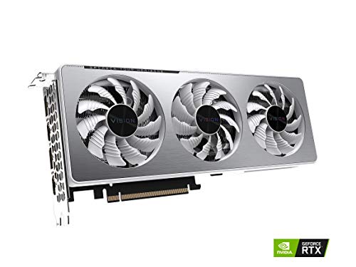 GIGABYTE GeForce RTX 3060 Vision OC 12G Graphics Card, 3X WINDFORCE Fans, 12GB 192-bit GDDR6, GV-N3060VISION OC-12GD Video Card