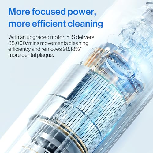 usmile [ADA Accepted] Electric Toothbrush, Type-C Rechargeable Sonic Toothbrush for Adults with 2 Brush Heads, 1 Charge Lasts for 365 Days, Whitening Powered Toothbrush with Smart Timer, Y1S Pink