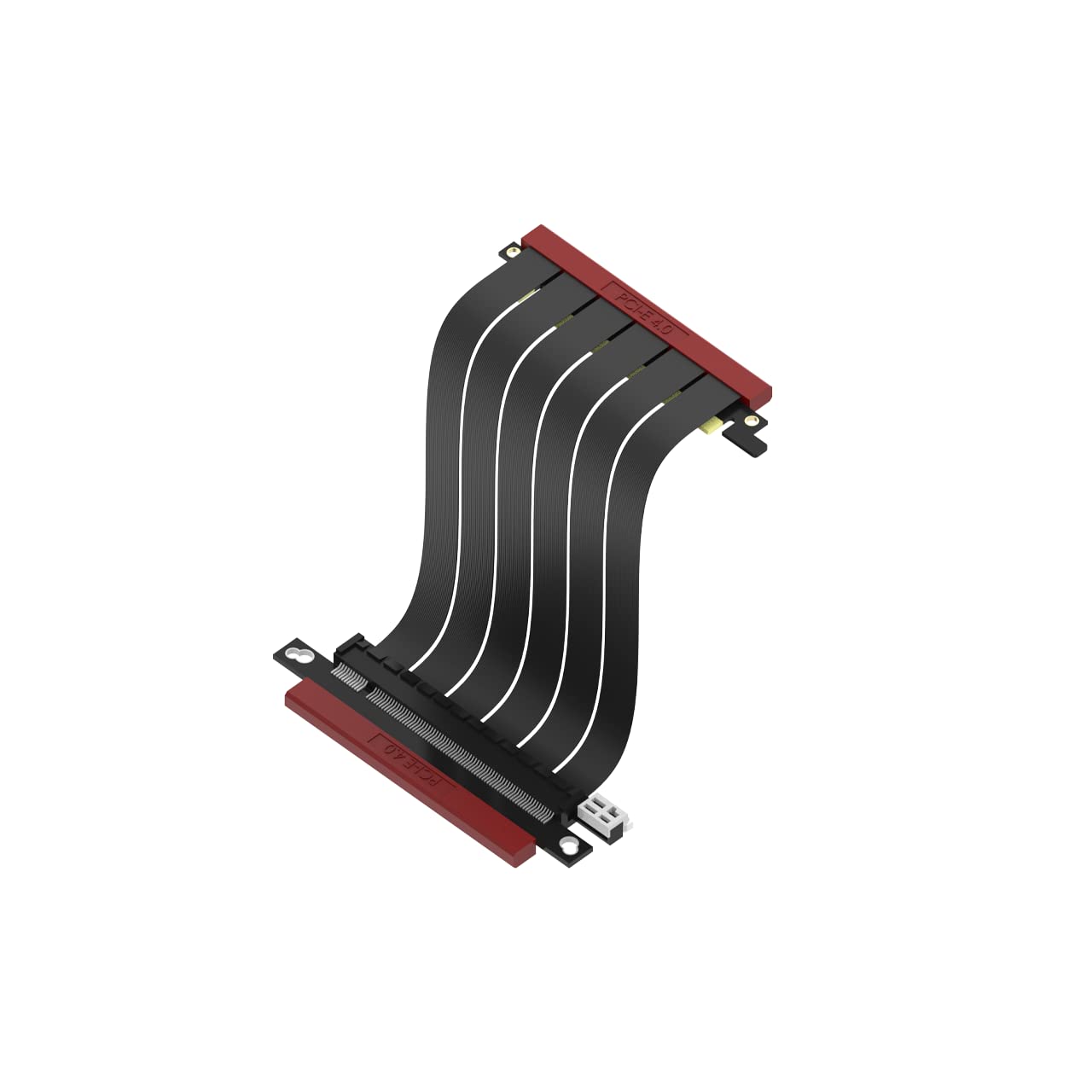 SSUPD Compatible Riser Flachband-Kabel - PCIe 4.0, 140mm, Schwarz