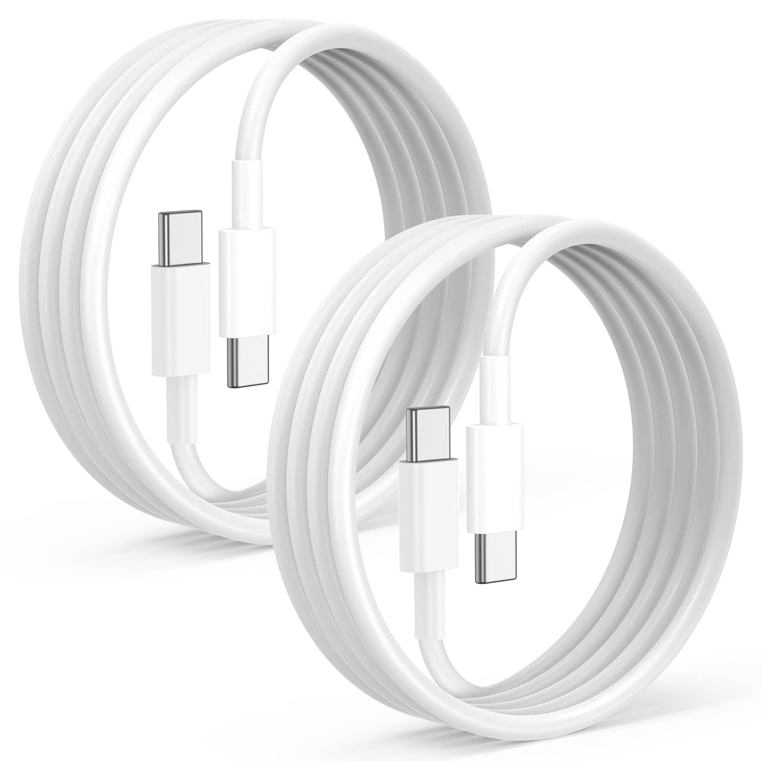 2 Pack USB C to USB C Cable for Apple iPhone 15, 6 Feet Type C Fast Charging Cord for iPhone 15 Pro Max,MacBook Air,iPad Pro,Samsung Galaxy S23