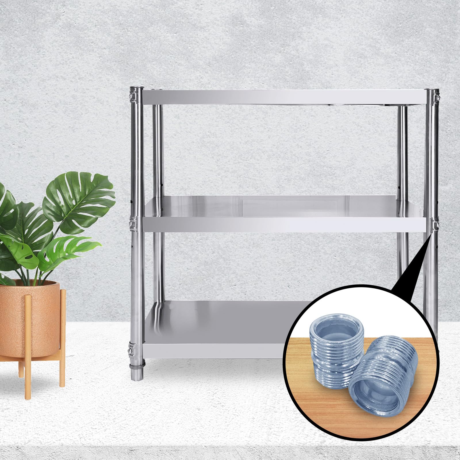 16 Packs 25.4mm Metal Rack Connector and 32 Packs Wire Shelving Shelf Lock Clips and for Extending Wire Rack Shelving