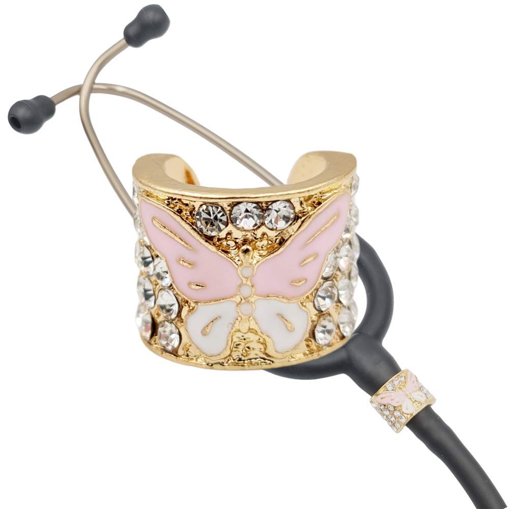 Charmscope Stethoscope Charms Jewelry - Butterfly,Gold