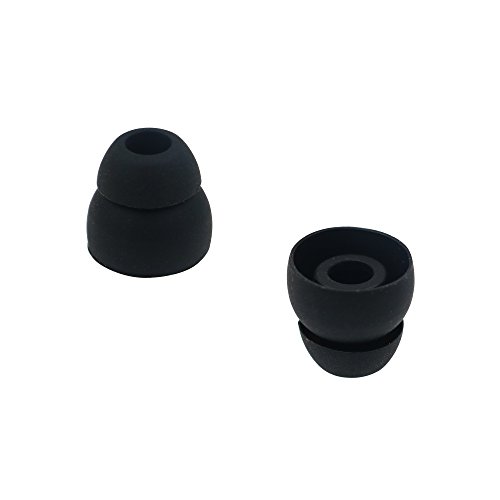 ALXCD Ear Tips for Powerbeats2 Wireless Headphone, SML 3 Size 6 Pair Silicone Replacement Earbud Tips & 2 Pair Double Flange Ear Tip Cushion, Fit for Beats Powerbeats 2 Wireless [8 Pair](Black/White)