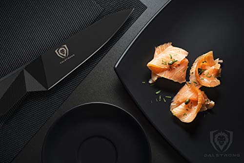 Dalstrong Paring Knife - 3.75 inch - Shadow Black Series - Black Titanium Nitride Coated - High Carbon - 7CR17MOV-X Vacuum Treated Steel - Sheath - NSF Certified