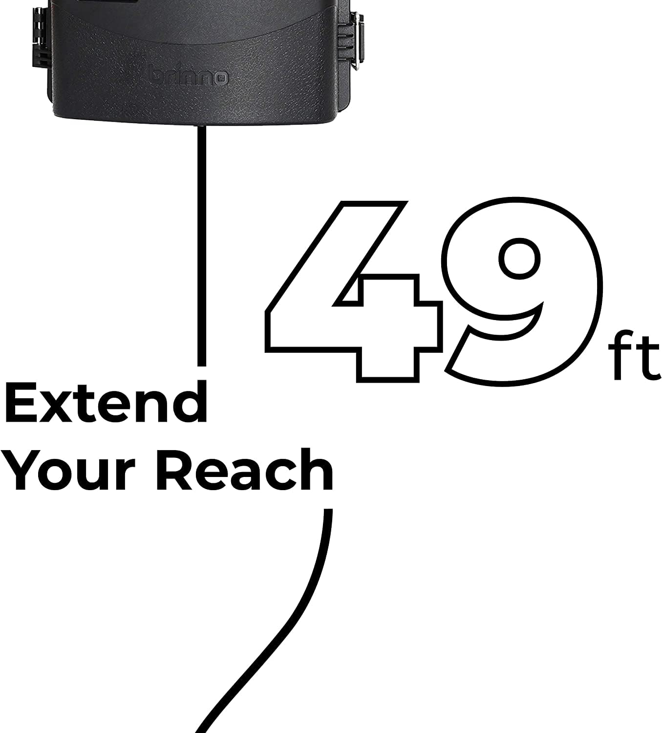 Brinno AFB1000 Camera Extender Kit - 49 FT Ruggedized USB-C Power Extension Cable - Instantly preview camera and transfer data at high-speeds - Compatible with BCC2000 and TLC series with ATH2000 case