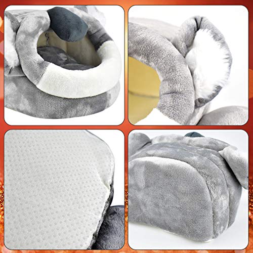KATUMO Guinea Pig Bed Warm Bunny Cave Beds Dwarf Rabbits House Chinchilla Hideout Cage Nest Accessories (L:9x12x7inch, Koala)