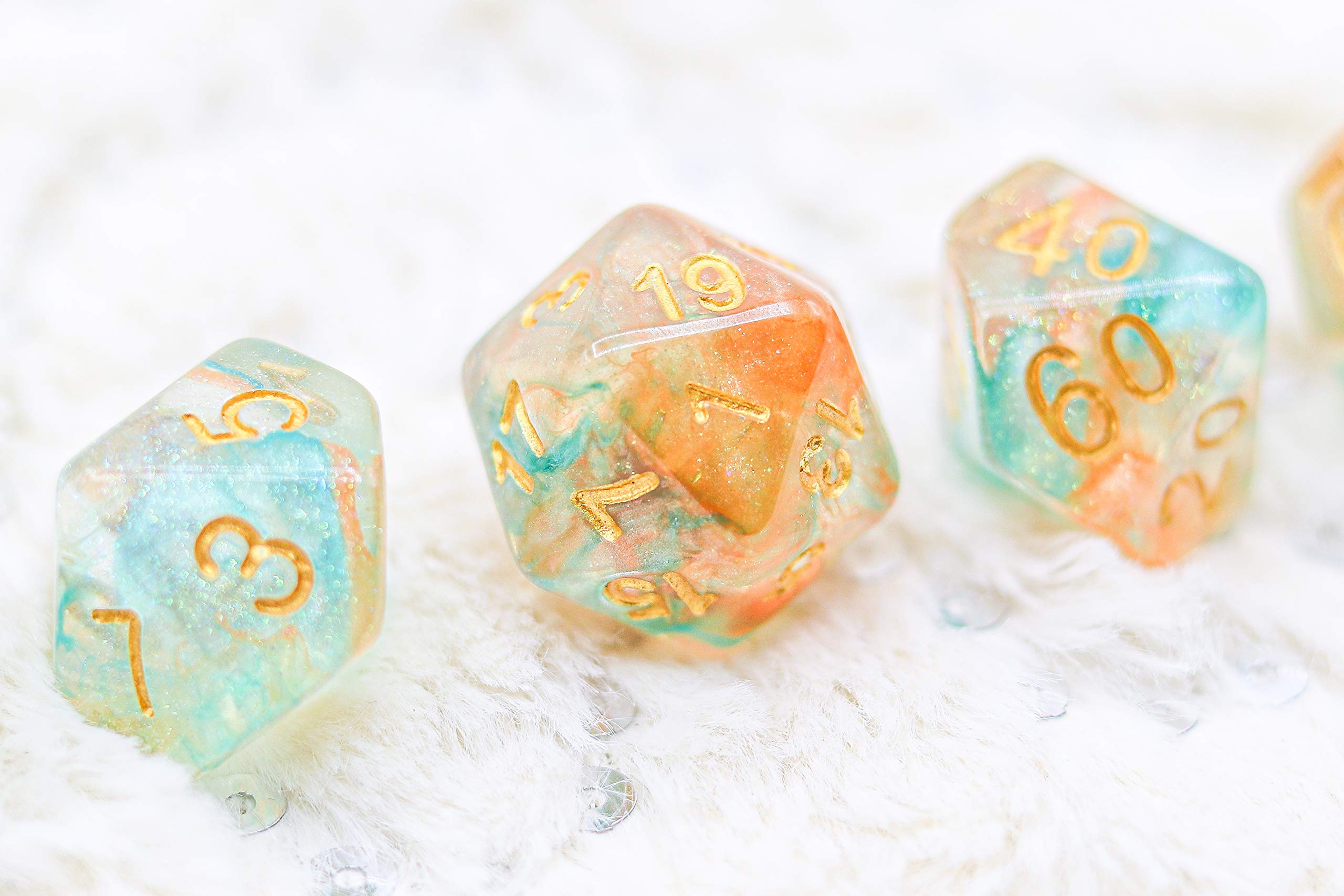 3DEGOS Spirt of Merlin Wizard DND Dice Set for Dungeons and Dragons Gifts, D&D, D and D, Pathfinder, Accessories, D20, Polyhedral, Resin Dice, Metal, Dice Tray, Tower, Bag, Box