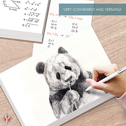 8.5 x 5.5" Blank White Memo Pads with Chipboard on the Back β Great for Writing Notes, To-Do Lists, Reminders and Shopping Lists | Gummed Top, Easy Sheet Removal | 50 Sheets per Pad, 10 Pads per Pack