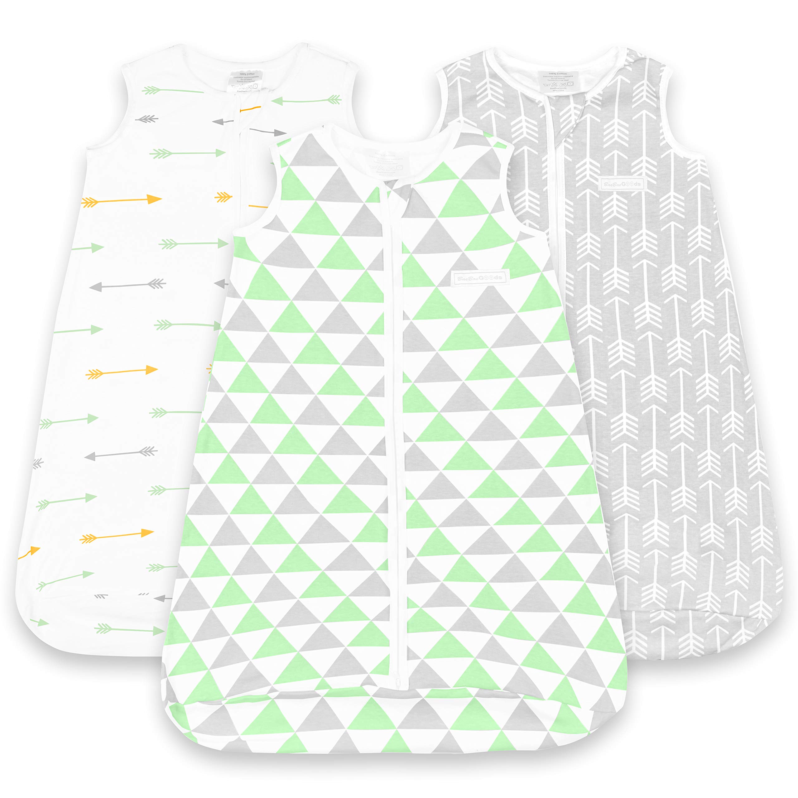 Baby Sleeping Bag Sack ā Infant Sleeping Bags 18-24 Months ā 3 Pack - Cotton Wearable Blanket Baby Sleep Bag ā Unisex Zip Up Baby Bag for Babies