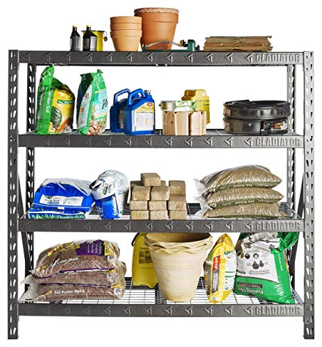 77" Wide Heavy Duty Rack with Four 24" Deep Shelves