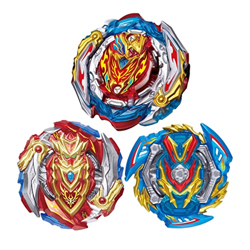 3-Piece Bey Battling Burst Tops B-201 Zest Achilles B-129 Cho-Z Achilles B-134 Slash Valkyrie Combat Battling Game Bayblade pro Series Set for Kids Children Birthday Party Idea