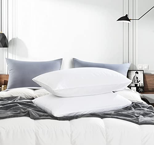 ALEXANDRA'S SECRET HOME COLLECTION Microfiber Pillowcase with Zipper, Pack of 2 Soft and Comfort Pillow Cases (Standard, White)