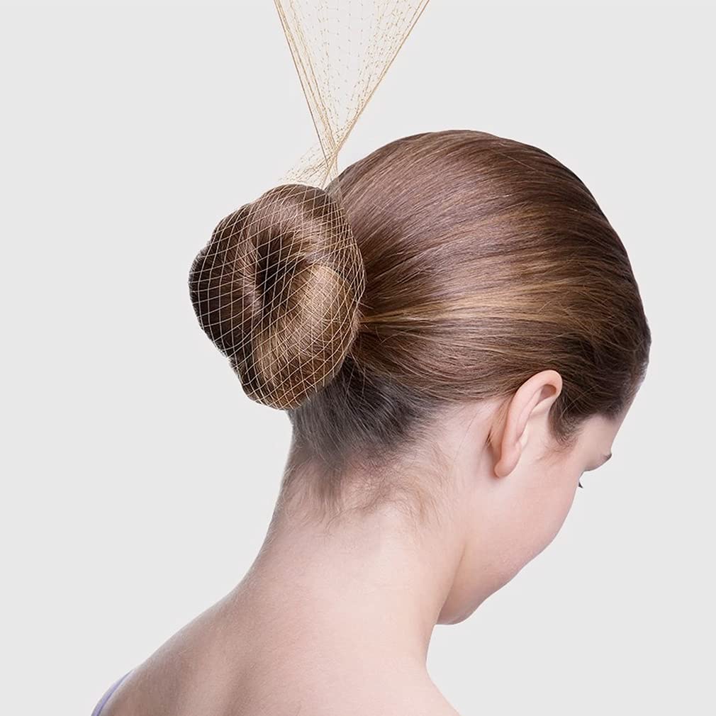 Invisible Mesh Hair Nets Set with Positioning U-Shaped Hair Pins for Women's Hair Styling (Blonde)