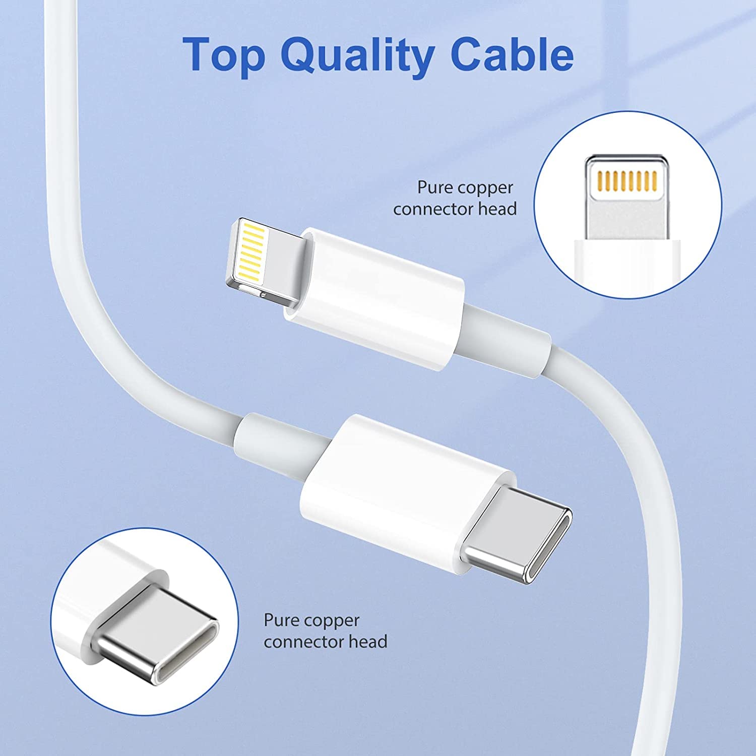 USB C iPhone Fast Charger with Cable, 20W PD Type C Charger Fast Wall Charger with 5ft USB C to Lightning Cable for iPhone 14 13 12 Pro 11 Xs Max XR X 8 Plus iPad Pro and iPad Air 3 iPad Mini 5