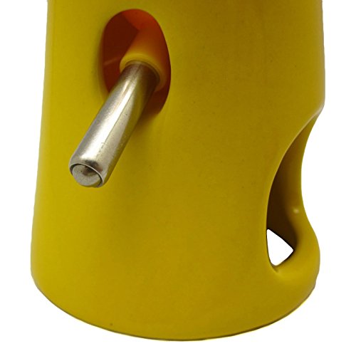 Alfie Pet - 2-in-1 Water Bottle with Hut for Small Pets Like Dwarf Hamster and Mouse - Color: Yellow