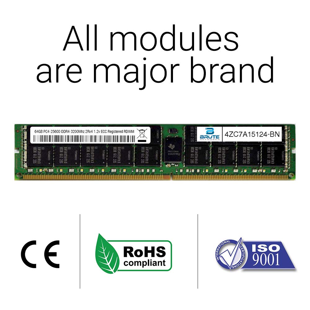 Brute Networks 879507-B21-BN - 16GB DDR4-2666MHz 2Rx8 ECC UDIMM (Compatible with OEM PN# 879507-B21)