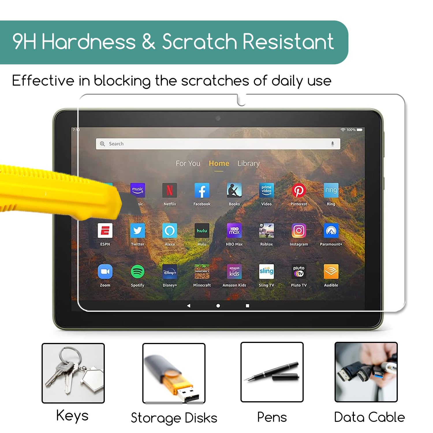 KEANBOLL 2-Pack Tempered Glass Screen Protector For All-New Amazon Fire HD 10/Fire HD 10 Plus Tablet 10.1 Inch (13th-11th Generation, 2023-2021 Released)[Reduce Fingerprint][Anti Scratch]