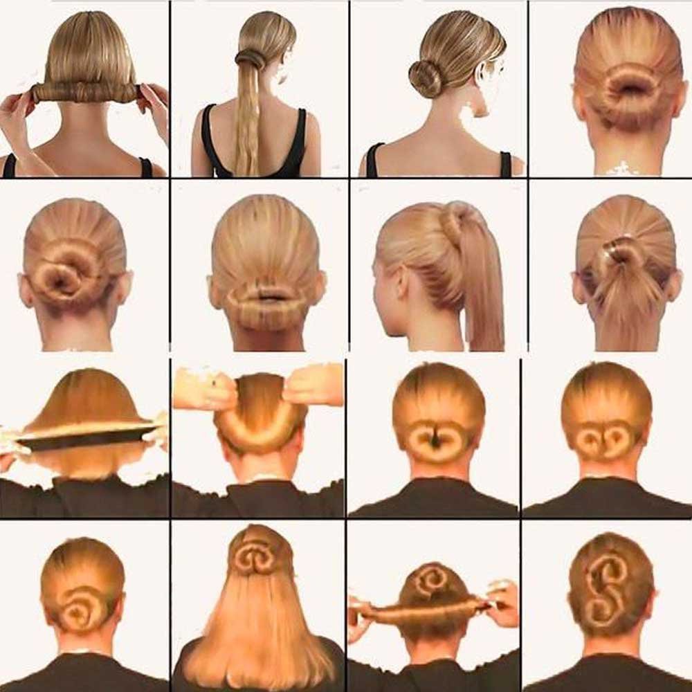 Black Magic Hair Bun Makers 3 Pcs - LHAAAYF Professional Donut Shaper, Ballet Hair Tool for Easy Kids' Ballerina Buns
