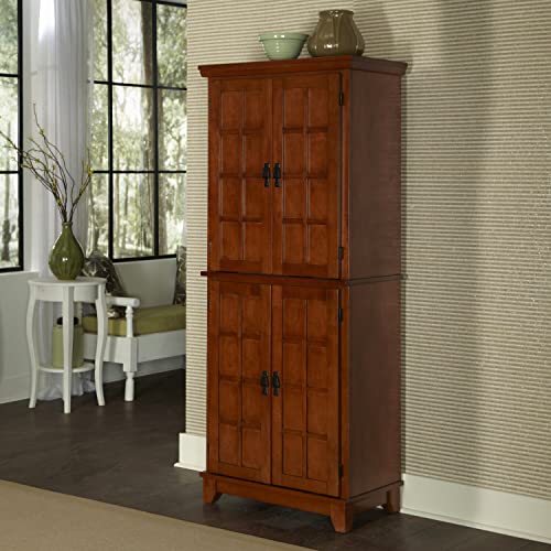 Arts & Crafts Oak Cottage Pantry by Home Styles, Brown