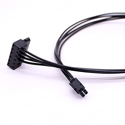 SZVIVID 18AWG Motherboard ATX Mini 4 Pin to 2X Right-Angle 15 Pin SATA Hard Drive HDD Power Supply Adapter Cable for Lenovo 18-inch (45cm) (4 Piece)