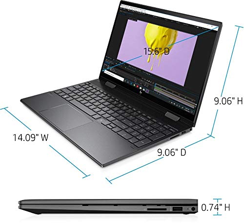 HP 2020 Envy X360 2-in-1 15.6" FHD IPS Touchscreen Premium Laptop PC | AMD 4th Gen Ryzen 5 Six-Core 4500U | 16GB RAM | 512GB PCIe SSD | Backlit Keyboard | Fingerprint Reader | WiFi 6 | Windows 10