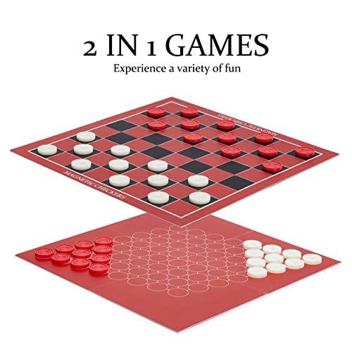 A&A Magnetic Pressman Checkers & Chinese Checkers/Classic Game with Folding Board and Interlocking Checkers/Travel Games