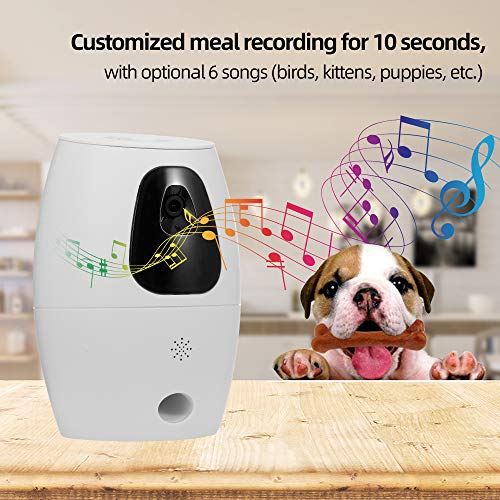 ZZK Automatic pet Feeder Food APP Remote Control pet Dog fed Regular Meals Snack Dispenser Camera Surveillance Camera 720P