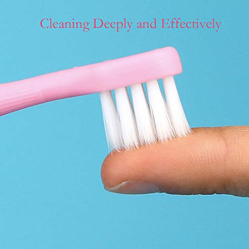 newrichbee 6 Packs Kids Toothbrush,Lovely Little Mushroom Extra Soft Bristles Toddler Toothbrush for 1-3Years Old (Pink& Yellow &Blue)