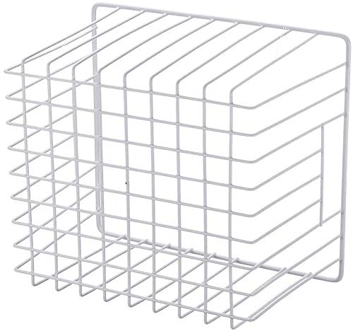 iPEGTOP Refrigerator Chest Freezer Baskets, Large Household Wire Storage Basket Bins Organizer with Handles for Kitchen, Pantry, Freezer, Cabinet, Closets, Pearl White, Set of 4