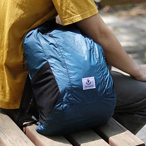4Monster Hiking Daypack,Water Resistant Lightweight Packable Backpack for Travel Camping Outdoor (Blue, 16L)