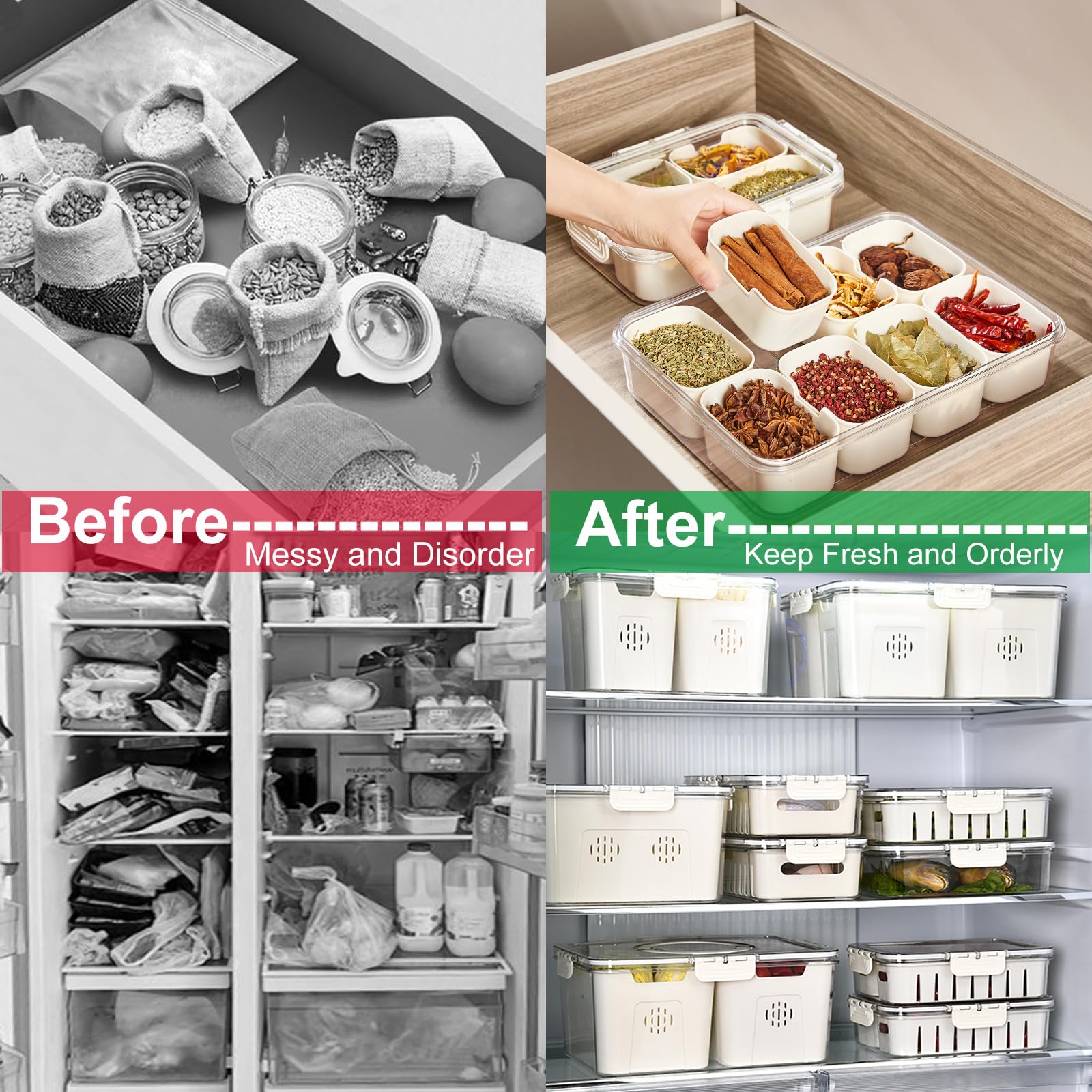 2 Pack Divided Serving Tray with Lid and Handle, 12 Compartments Snackle Box Charcuterie Container for Portable Snack Platters Clear Organizer for Candy Fruits Veggie Snacks Party Entertaining Picnic