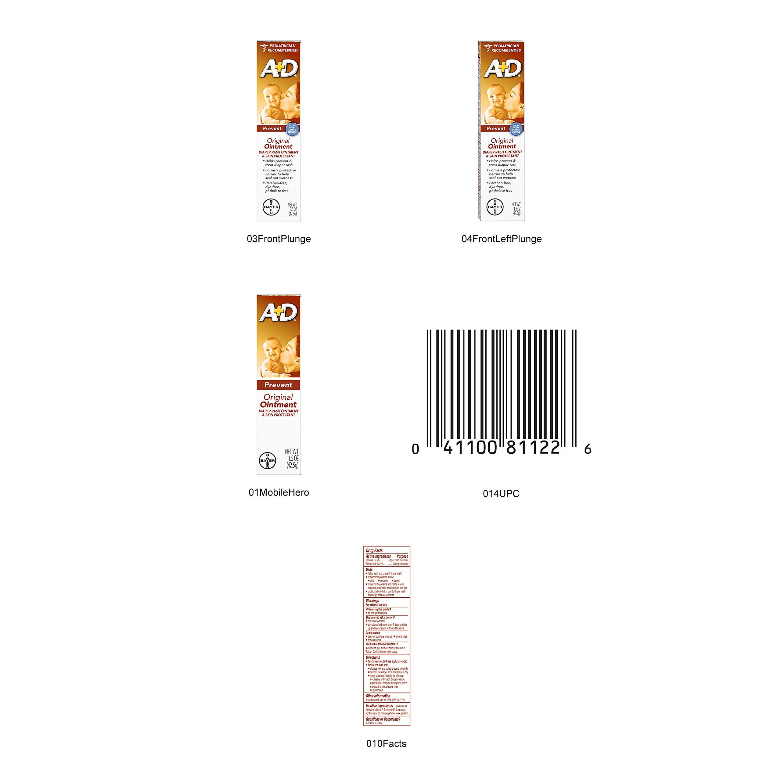 A+D Original Ointment 1.50 oz (Pack of 10)