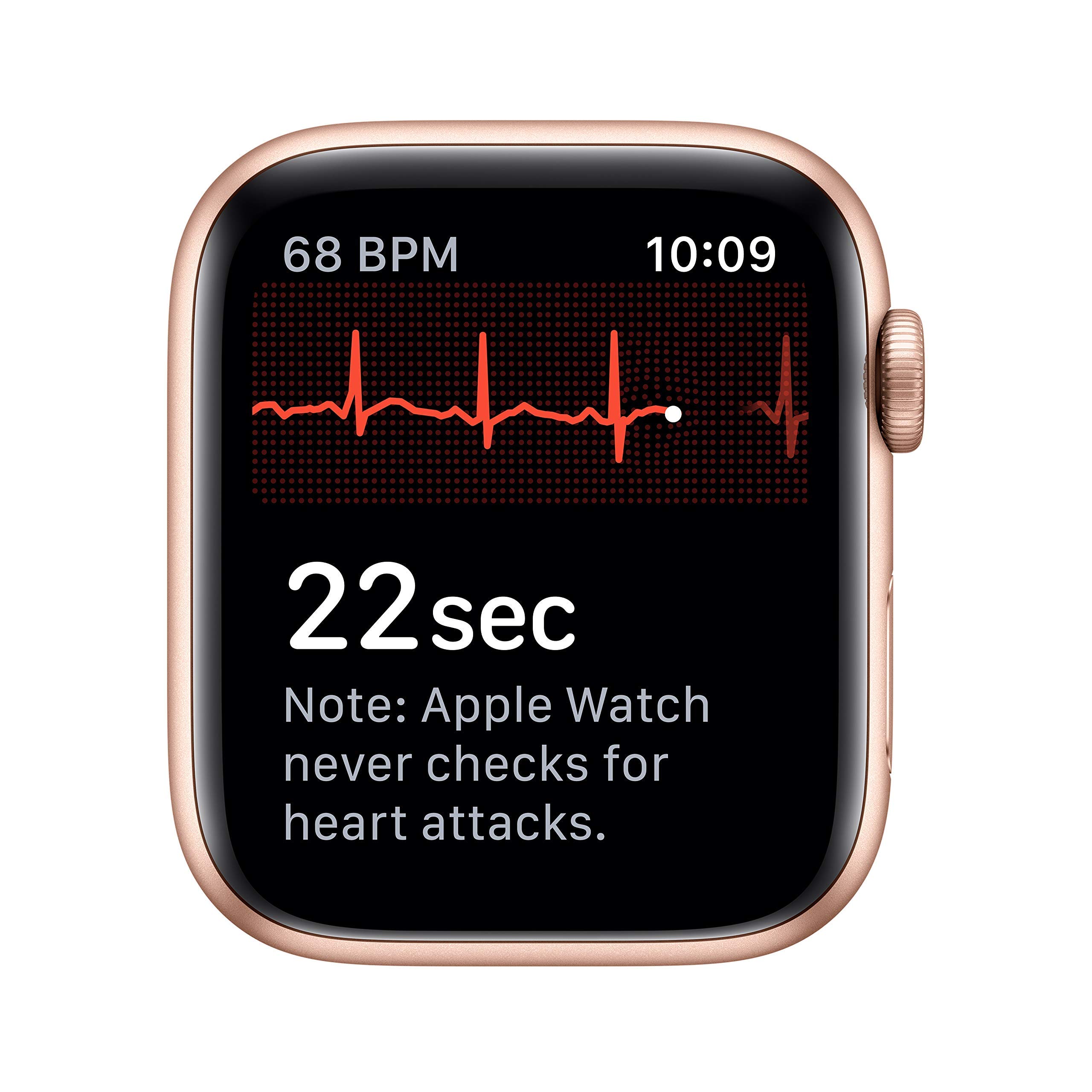 Apple Watch Series 5 (GPS, 44MM) - Gold Aluminum Case with Pink Sand Sport Band (Renewed)