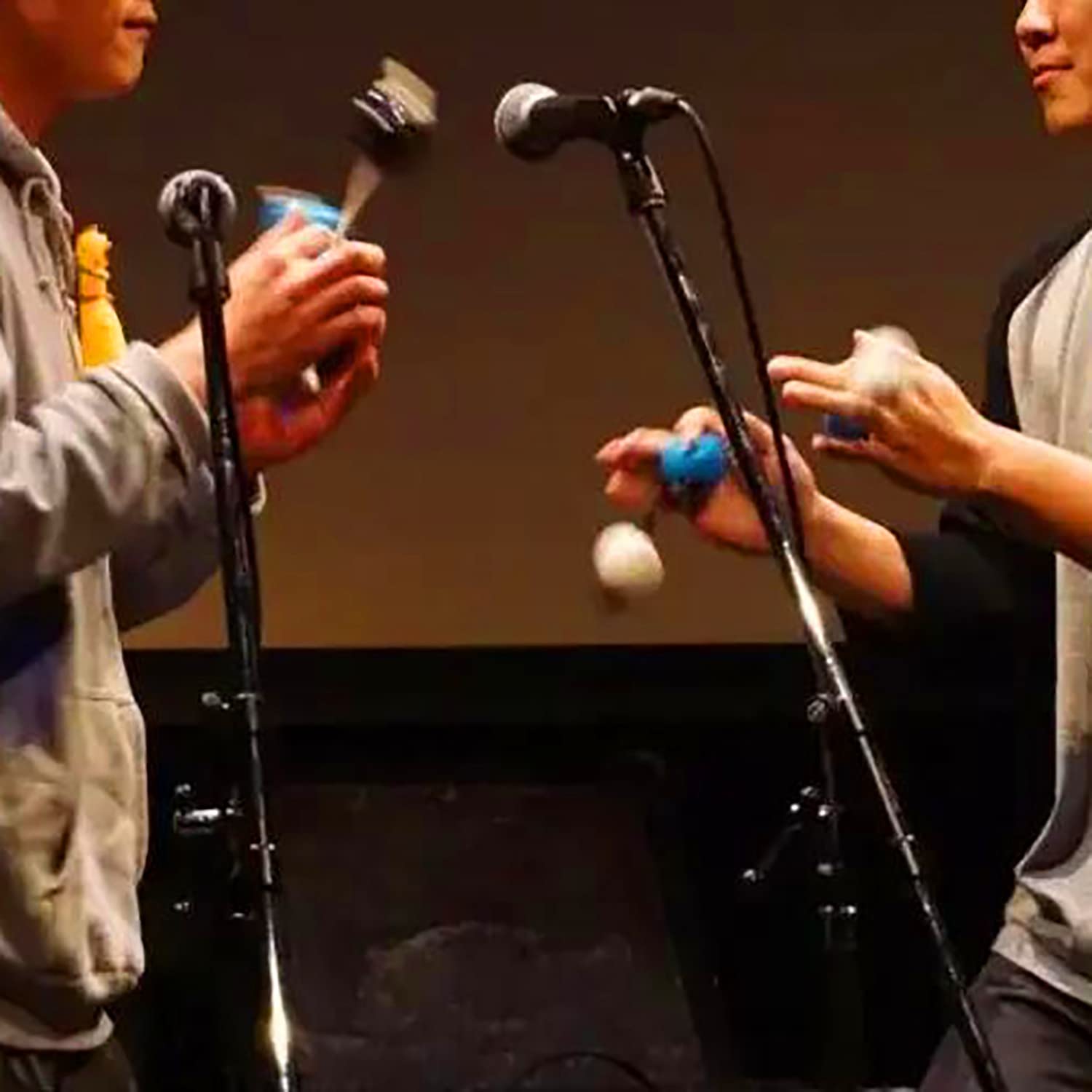 2 Pair Aslatuas Rhythmic Ball,Kashaka Instrument,Music Egg Shaker, Double Gourd Percussion,Asalato Fingertip Drum Balls,African Shaker Rattle,Black