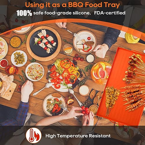 28 Inch Silicone Griddle Mat for Blackstone,Food Grade Griddle Buddy Mat for Blackstone Griddles Grill Outdoor,400°F Heat Resistant/Reusable/Easy to Clean, All Seasaon Cooking Protective