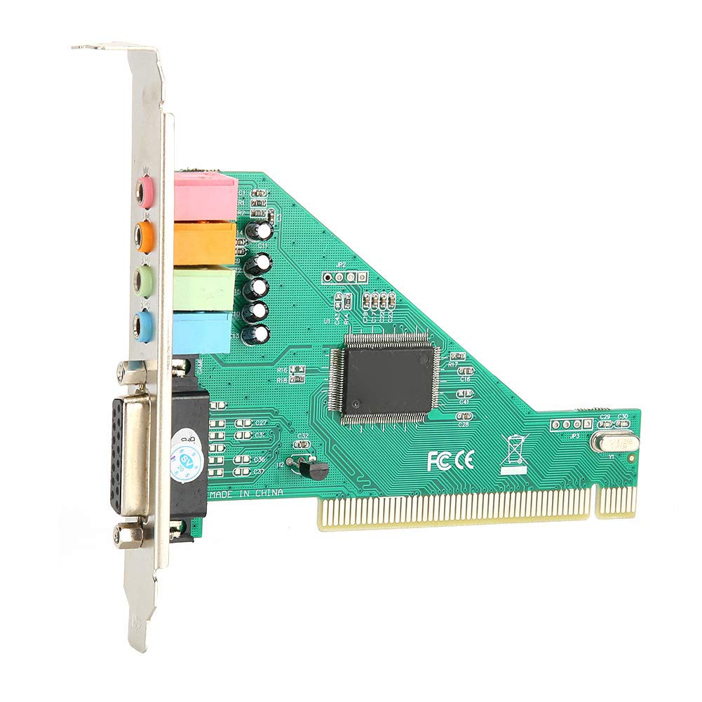 Tonysa PCI Sound Card 4.1 Channel Computer Desktop Built-in Sound Card Internal Audio Card Stereo Surround CMI8738 Support Duplex Playback and Recording