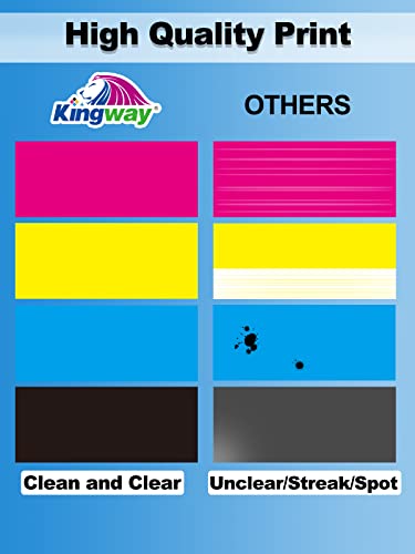 920XL Ink Cartridges of KINGWAY, Replacement for hp 920xl Ink cartridges Combo Pack to Work with Officejet 6500a 6500 6000 7500 7500a 7000 Printer (4 Black,2 Cyan,2 Magenta,2 Yellow,10-Pack)