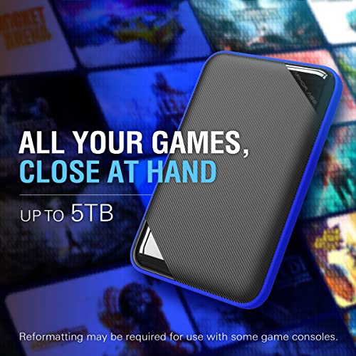 Silicon Power 1TB USB-C USB 3.0 Rugged Game-Drive Portable External Hard Drive A62, Compatible with PS4 Xbox One and PS5