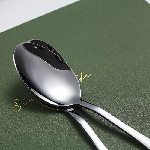 Dinner Spoons, Kyraton 6 Pieces 7.5" Stainless Steel Table Spoon, Soup Spoons, Dessert Spoons Sliverware Dishwasher Safe Set of 6