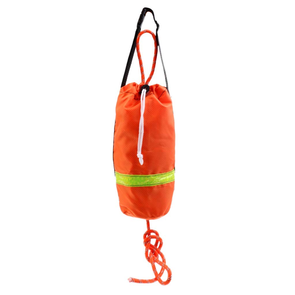 16/21/31 Reflective Water Floating Life Line Rescue Throw Rope Bag Water Sports Kayaking Boating Rafting Accessory (Color : Orange 16m)