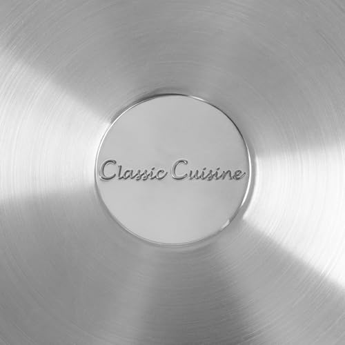 6 Cup Double Boiler Pot Set β 1.5 Quart Stainless-Steel Saucepan 2-in-1 with Vented Glass Lid β Kitchen Cookware with Measurements by Classic Cuisine